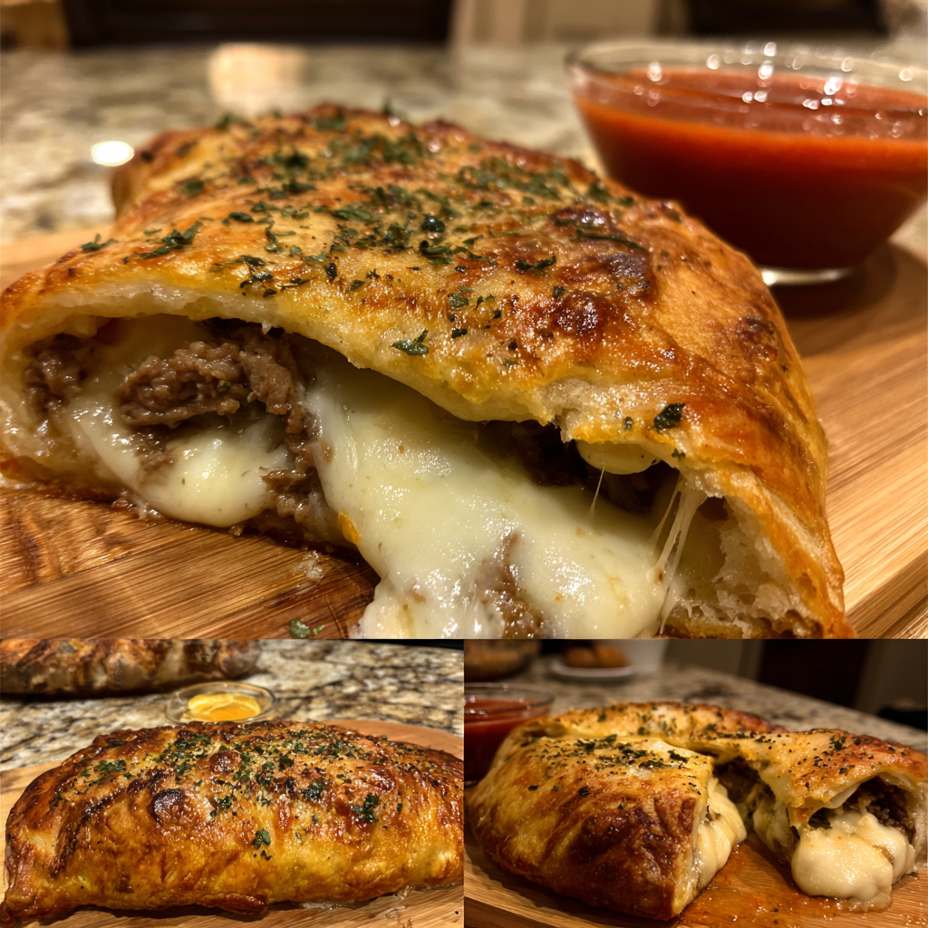 Mozzarella Cheese Steak Stromboli Recipe for Crispy, Cheesy Perfection