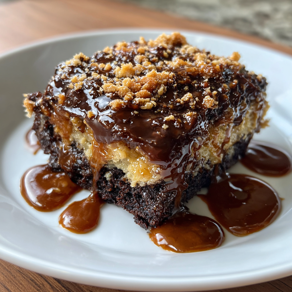 Chocolate Peanut Butter Dump Cake