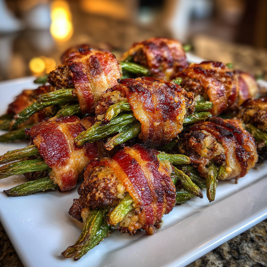 Green Bean Bacon Bundles