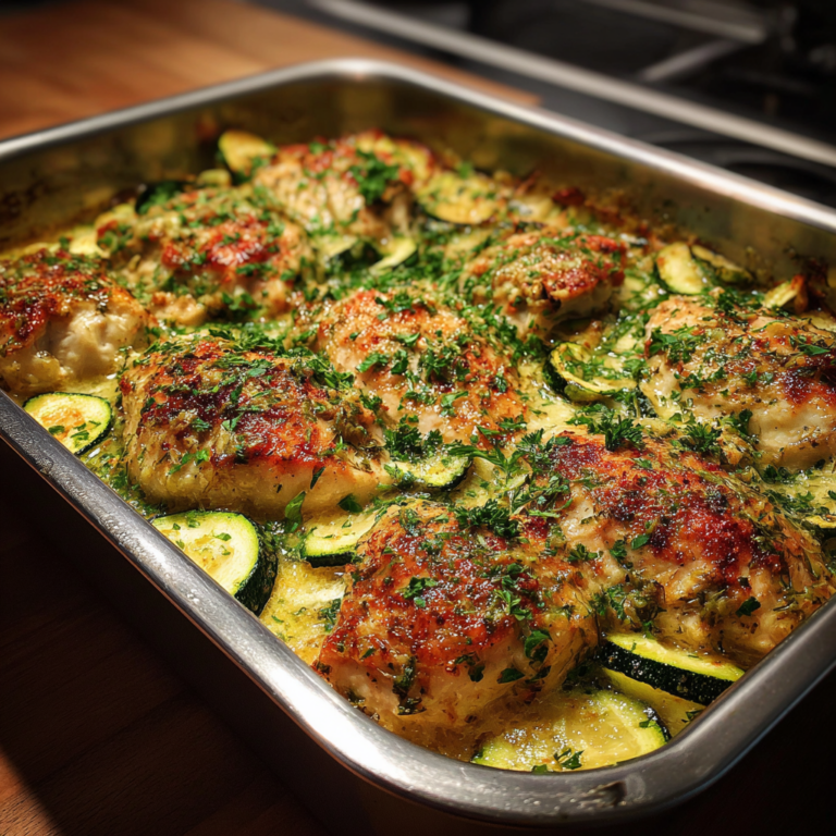 High Protein Easy Chicken Zucchini Bake Recipe