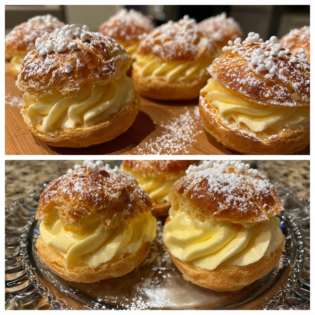Italian Cream Puffs with Custard Filling – Classic Dessert